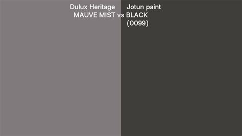 Dulux Heritage MAUVE MIST Vs Jotun Paint BLACK Side By Side Comparison