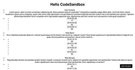React Students Codesandbox