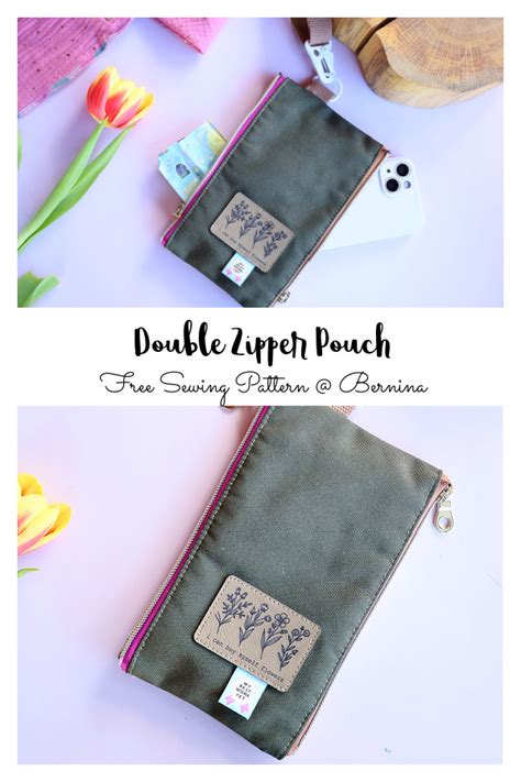 Double Zipper Pouch Free Sewing Pattern Fabric Art Diy