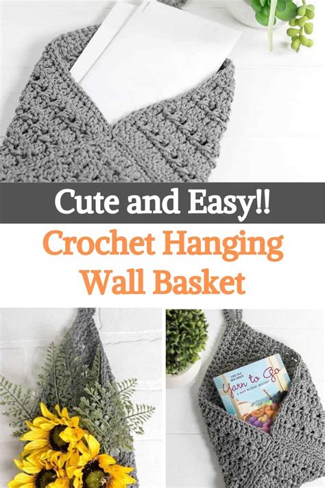 Cute And Easy Crochet Hanging Wall Basket