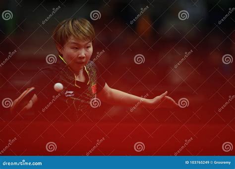 Zhu Yuling From China Top Spin Editorial Stock Image Image Of Action