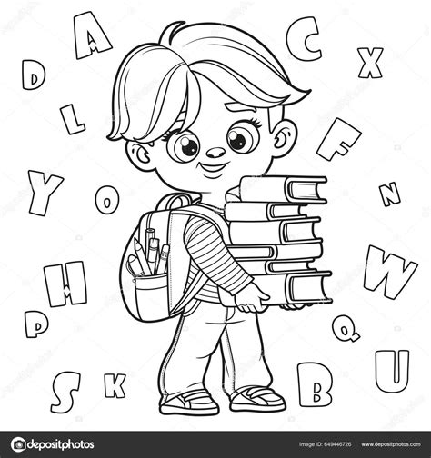Stack Of Books Coloring Pages