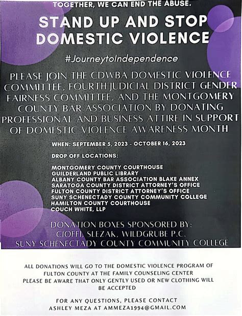 Stand Up And Stop Domestic Violence Cioffi Slezak Wildgrube Pc
