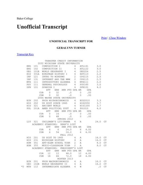 strayer university transcript