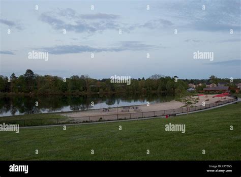 Beach At Nara Park Acton Massachusetts Stock Photo Alamy