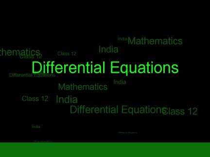 Differential Equations Quiz Test