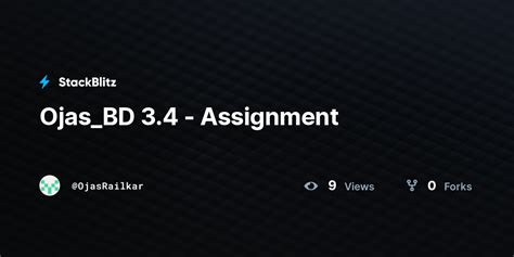 Ojas BD Assignment StackBlitz