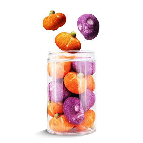 Słoik Halloween Dynie I Czaszki 100g Pianki O Smaku Owocowym Candy