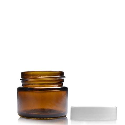 15ml Amber Glass Cream Jar With Screw Cap Ampulla Ltd
