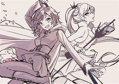 Ecru Ruby Rose Weiss Schnee Blazblue Blazblue Cross Tag Battle Rwby Bad Id Bad Twitter