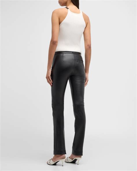 Courreges Buckle Strap Rib Knit Tank Top Neiman Marcus