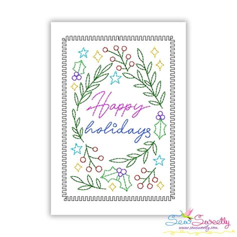 Christmas Cardstock Embroidery Design Bundle Greeting Cards