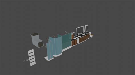 low poly bathroom components 3d model turbosquid 2124406