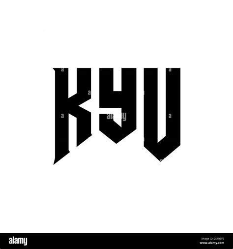 Kyu Letter Logo Design For Technology Company Kyu Logo Design Black And White Color Combination