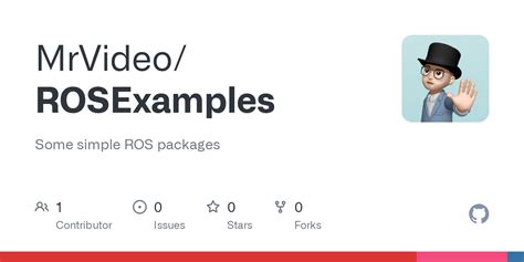 Github Mrvideorosexamples Some Simple Ros Packages