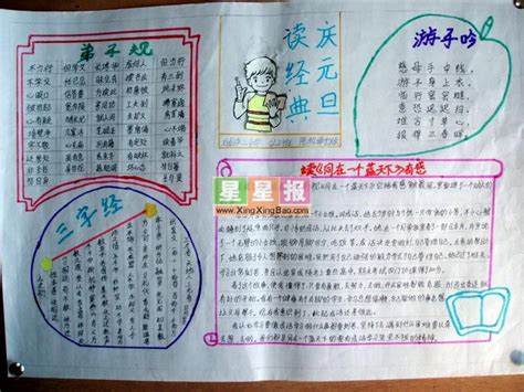 庆元旦读经典手抄报 星星报