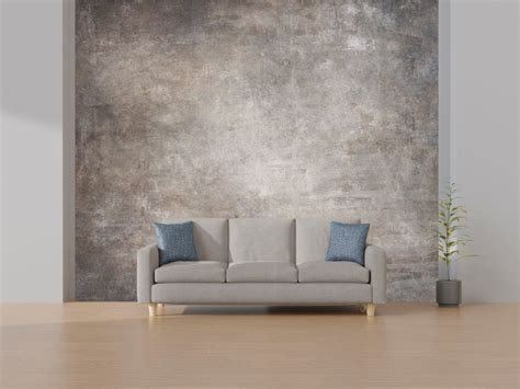 Grey Concrete Textured Wall Custom Print Mural DNA Wallpaper
