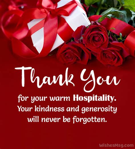150 Thank You Messages For Hospitality And Generosity WishesMsg