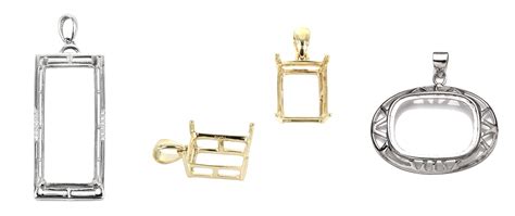 Rectangular Pendant Settings Silviafindings