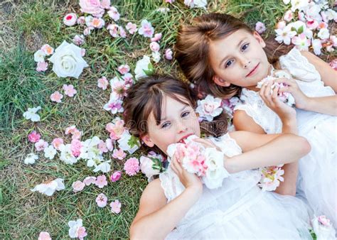 Portrait Of Two Girls Girlfriends Stock Image Image Of Happy Hair
