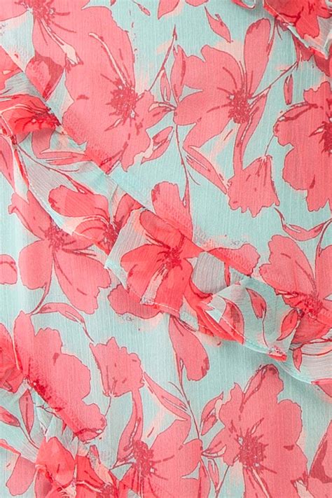 Orleana Midi Floral Dress W Rows Of Ruffles Boutique 1861