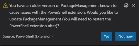 You Have An Older Version Of Packagemanagement Prompts Repeatedly · Issue 2824