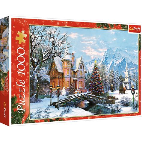 Puzzle Zimowy Krajobraz Niska Cena Na Allegro