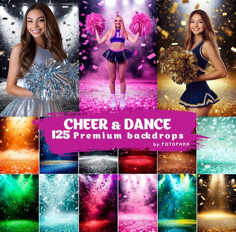 125 Cheer And Dance Digital Backdrops For Photography Glitter