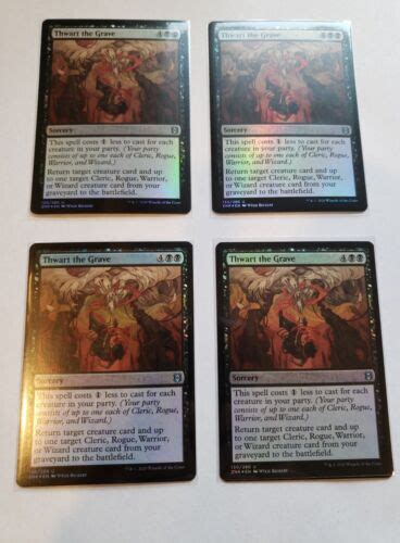4x Thwart The Grave Foil Zendikar Rising Mtg Magic Cards Ebay
