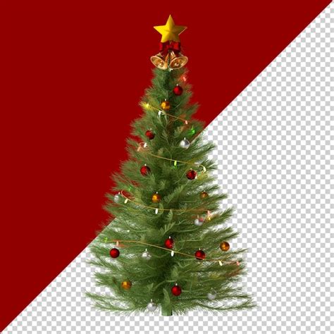 Premium Psd Christmas Tree Isolated 3d Render