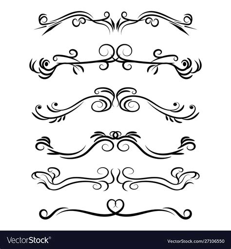Swirls Vector Border
