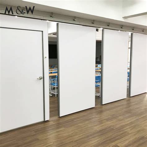 Mandw Soundproof School Whiteboard Operable Sliding Partition Wall Stacking Division Movable Walls