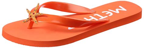 Buy Methyz Womens Orange Synthetic Slipper 9 Uk At
