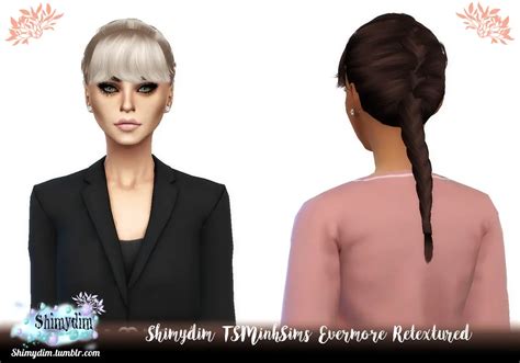 Tsminh S Evermore Hair Retextured Shimydim Sims 4 Hairs