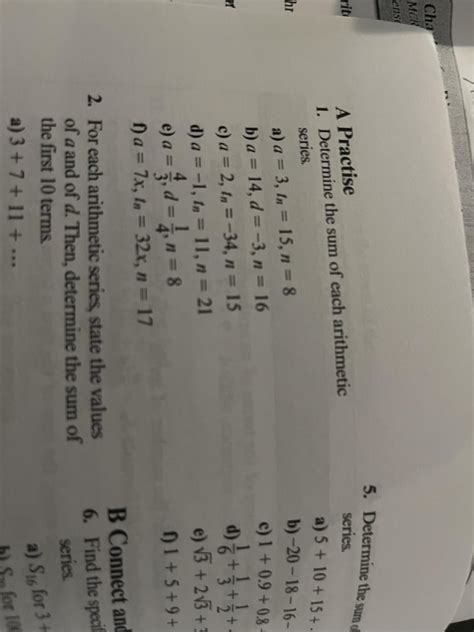Grade 11 Functions Arithmetic Series Rhomeworkhelp