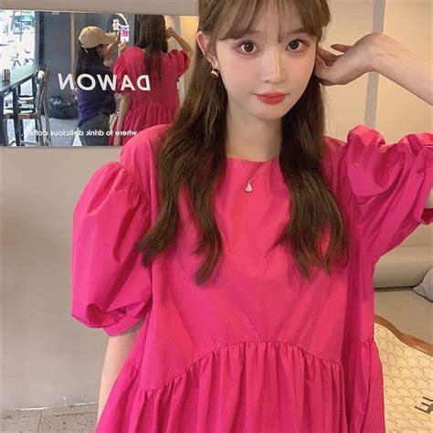 大码女装连衣裙女2023夏季胖mm森系超仙泡泡袖宽松显瘦减龄中长裙虎窝淘