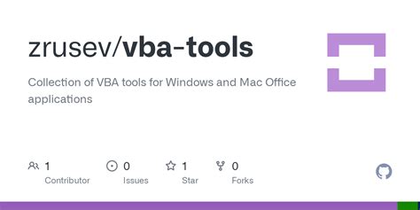 Vba Tools Readme Md At Master · Zrusev Vba Tools · Github