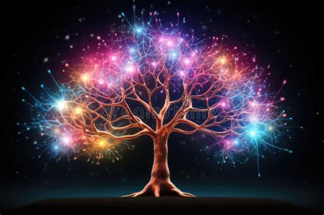 Ilustración Cerebral Colorida Ciencia Cognitiva Psicología Educativa