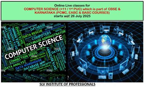 Cbse Class 11th Computer Science And Karnataka 2nd Year Puc Starts Wef