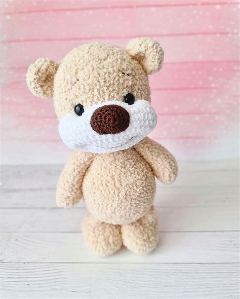 Crochet Pattern Bear Toy 22 Cm Amigurumi Pdf Tutorial Etsy