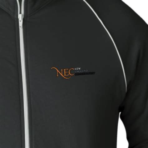 Nec Embroidered Fleece Track Jacket Male Jackets Track Jackets
