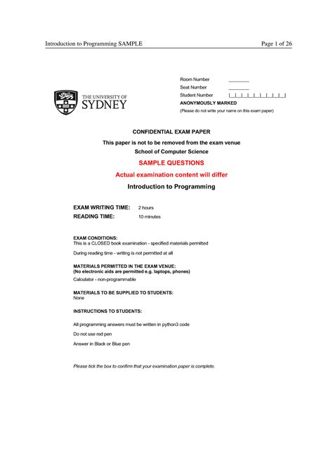 Info1110sample Examination Questions Warning Tt Undefined Function 32 Confidential Exam