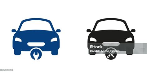 자동차 수정 서비스 실루엣 아이콘 세트입니다 차량 운송 기술 지원 픽토그램 자동차 정비사 유지 보수 흰색 배경에 단색 기호 컬렉션입니다 고립된 벡터 그림 검사 보기에 대한
