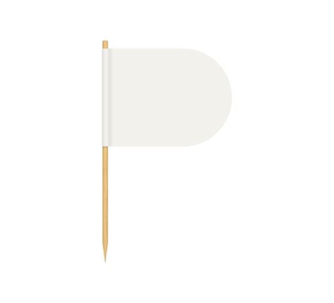 Premium Vector Toothpick Flag Blank Flag On Wooden Stick Wood