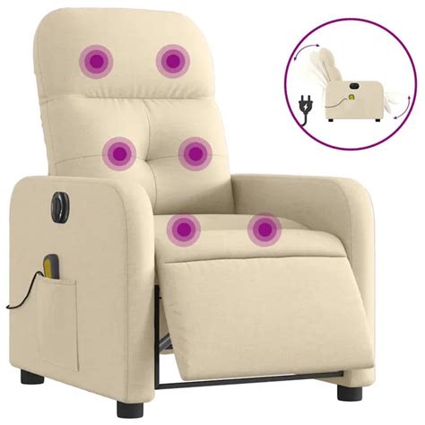 Fauteuil Inclinable Massant électrique Tissu Crème Leroy Merlin