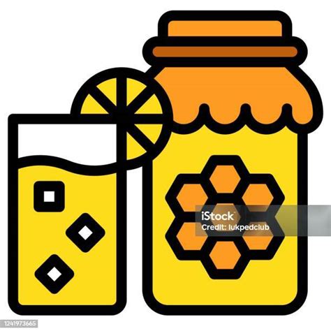 蜂蜜檸檬水圖示飲料填充載體插圖向量圖形及更多插圖圖片 插圖 方形 檸檬 Istock