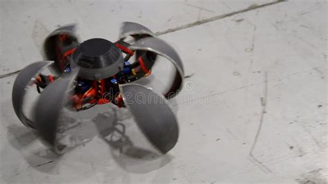 Moving Small Robot On Remote Control Small Robot That Folds Ball Moves