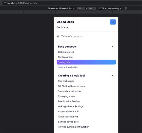 Mobile Sidebar Should Be Closed By Default · Issue 234 · Codex Team