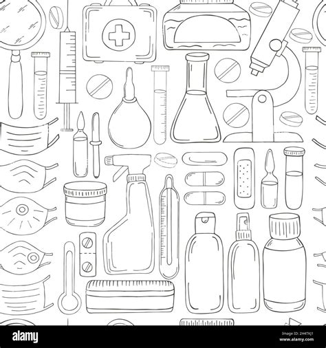 Dibujos De Instrumentos Laboratorio Para Colorear Vsun