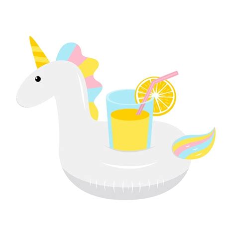 Premium Vector Unicorn Inflatable Pool Float Vector Illustration